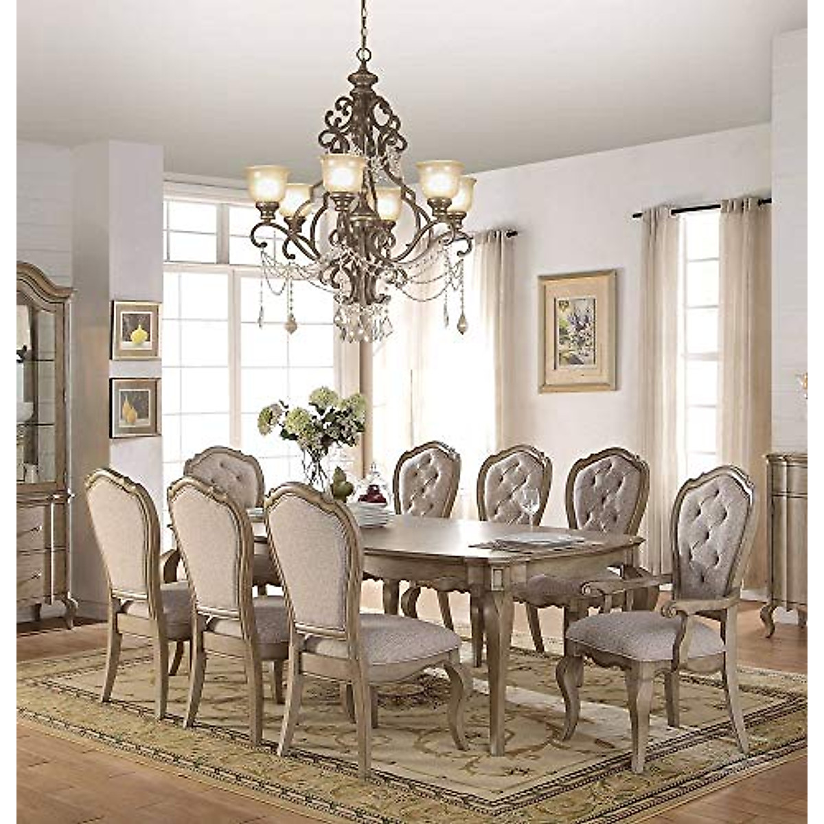 ACME Chelmsford Antique Taupe Dining Table