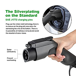 BESENERGY 40 Amp EV Charger Level 2 NEMA 14-50 220V-240V Upgraded J1772 Portable EV Charging Cable, 20 ft Electric Vehicle Charger Compatible with All EV Car