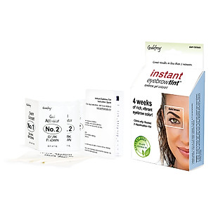Godefroy Instant Eyebrow Color, Dark Brown, .18 ounces, 12-weeks of long lasting brow color, 3-applications per kit