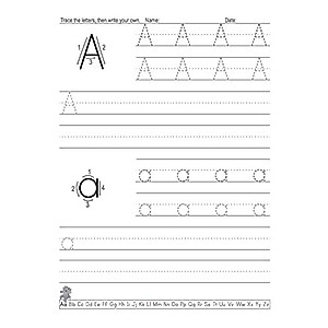 Handwriting Practice Book for Kids Ages 6-10 : Printing workbook for Grades 1, 2 & 3, Learn to Trace Alphabet Letters and Numbers 1-100, Sight Words, ... and Math Drills for Grades 1, 2, 3 & 4)