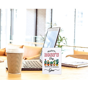 FLYAB Boss Day Card for Boss Women Men Happy Boss's Day Gift Card for Boss from Employee National Boss's Day Card with Envelope Christmas Birthday Thank You Card for Boss Manager Male Female