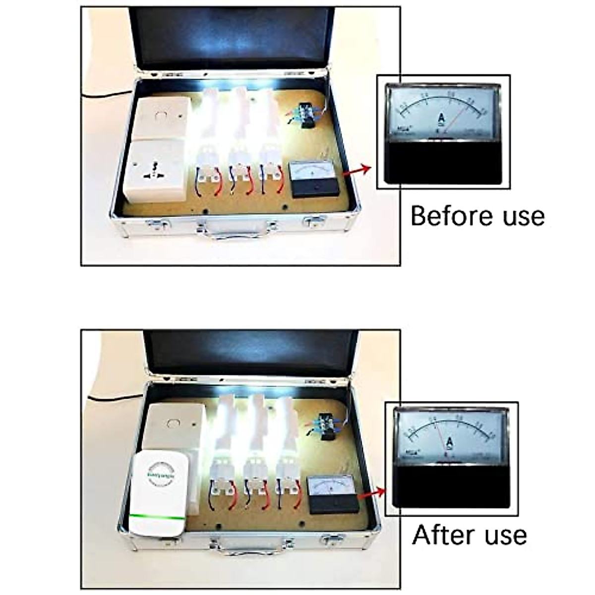 2 Pack Power Saver, Electricity Energy Saver, Household Power Saver, Smart US Plug Electricity Saving Box Device for Office Market (White)