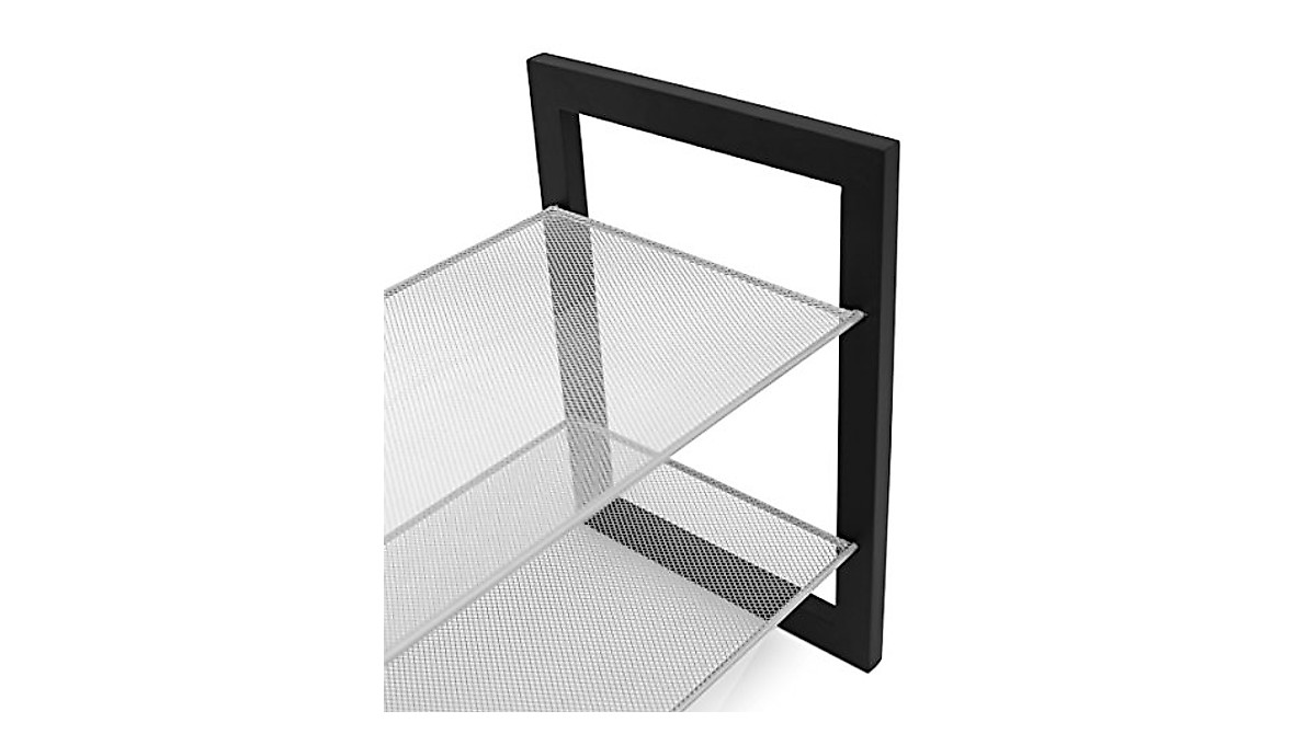 Stylish 2-Tier Mesh Shoe Rack - Organize 8 Pairs