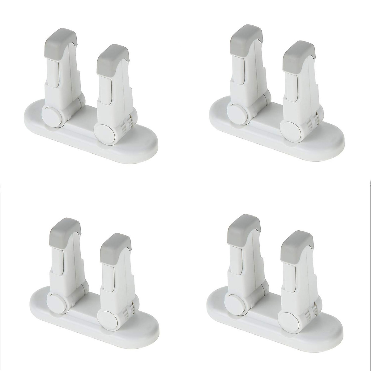 4-Pack Improved Childproof Door Lever Lock Prevents Toddlers From Opening Doors. Durable ABS with 3M Adhesive Backing.Easy One Hand Operation for Adults.Simple Install, No Tools Needed (4 white pack)