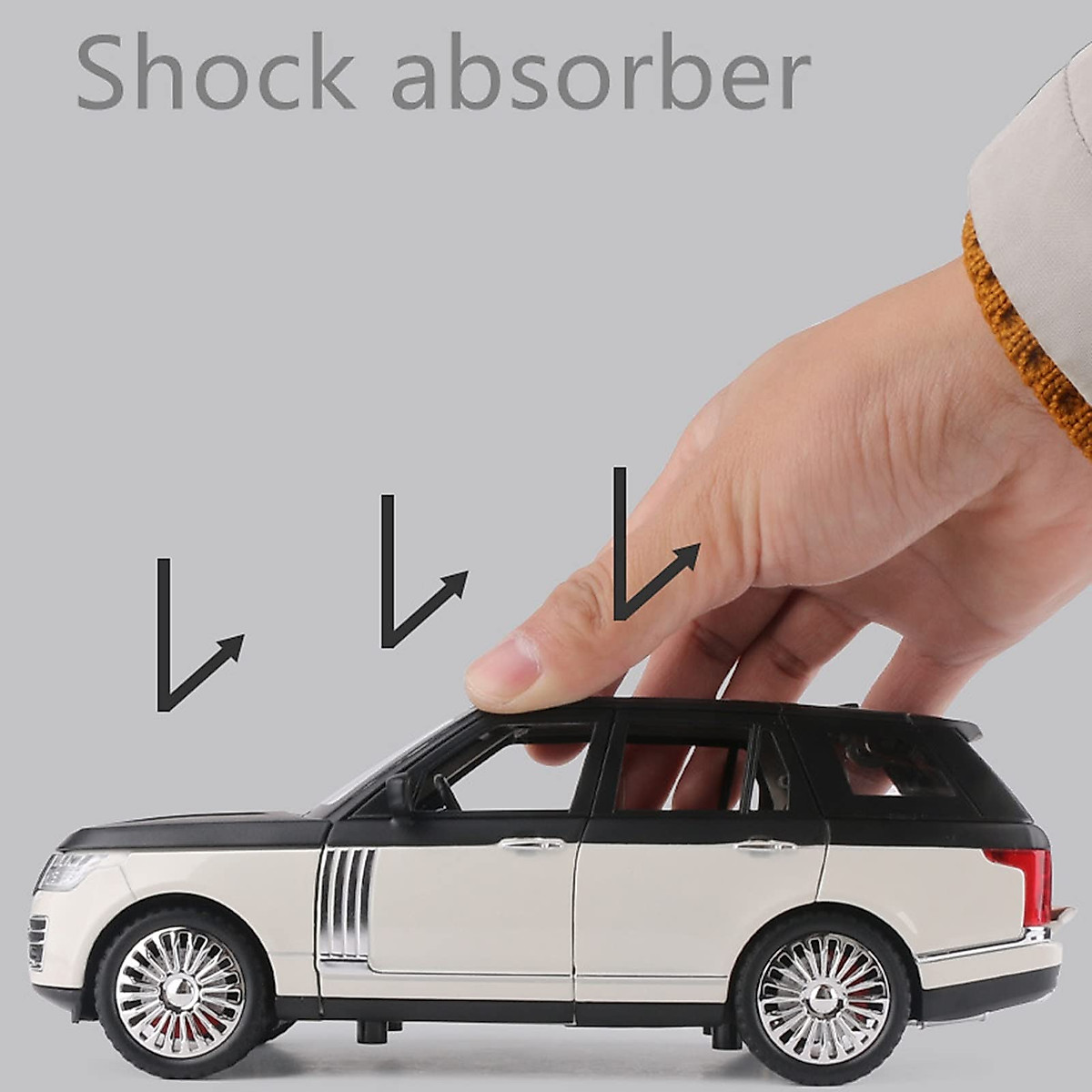 WXXGY for Land Rover Range Rover. 1/24 Alloy Car Model Diecasts Toy Vehicles Metal Car Model Collection Kids Gift ( Color : Black )