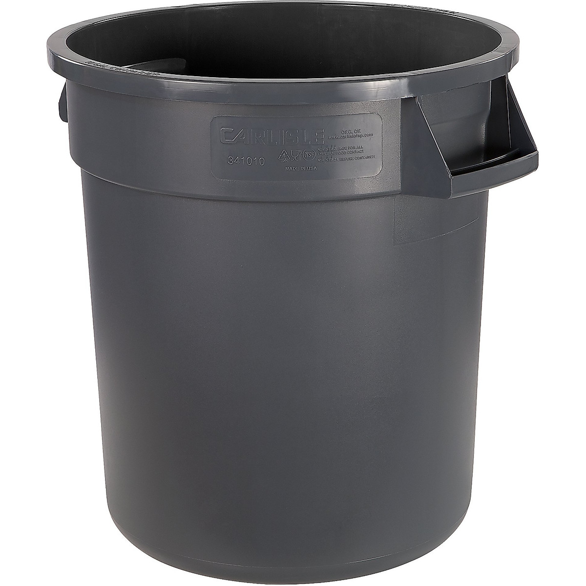 Carlisle FoodService Products 34101023 Bronco Round Waste Container Only, 10 Gallon, Gray