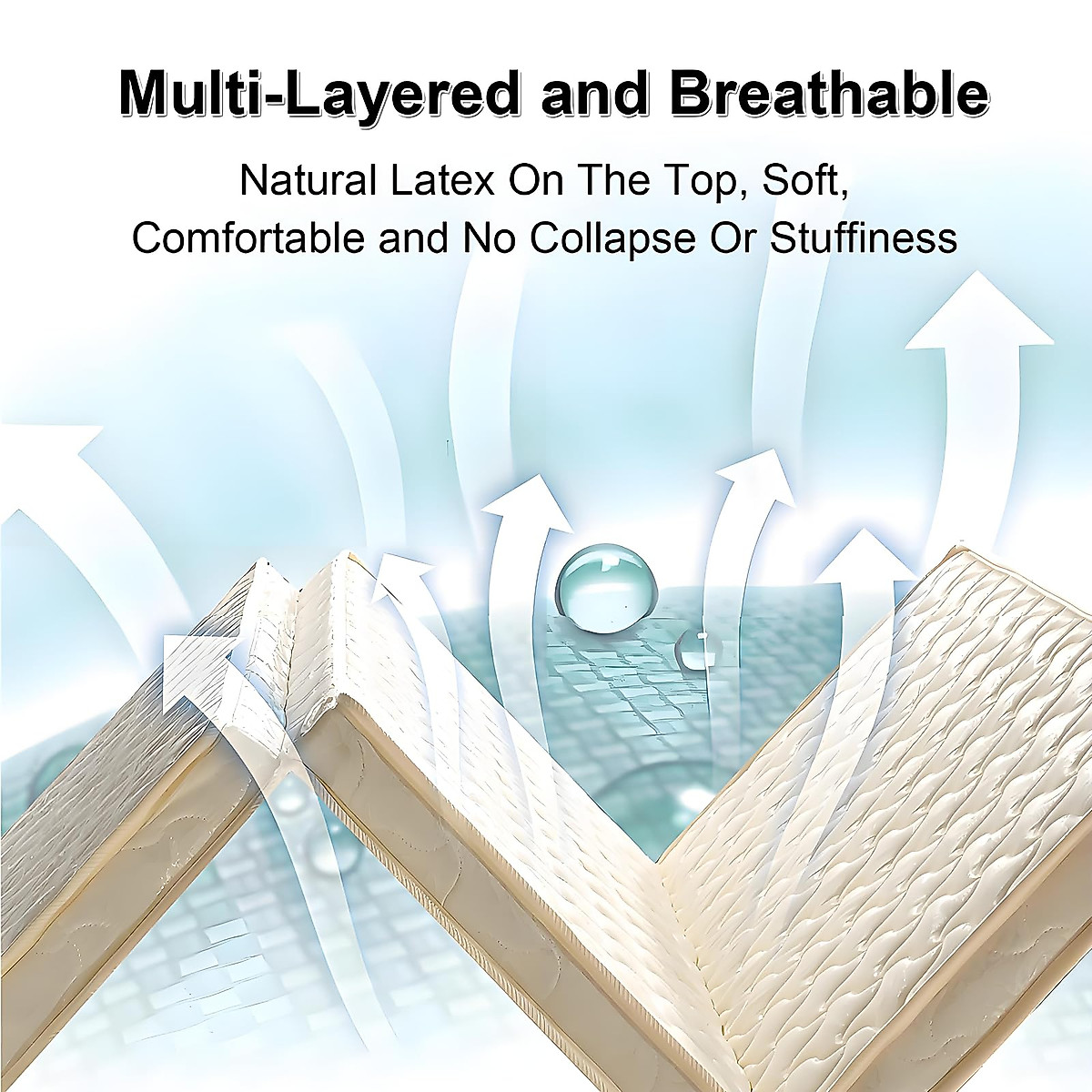 Enchantia Coconut Coir Mattress Queen, Natural 3E Palm Firm Mattress, Seamless Foldable Mattress Deep Sleep, Spine-Friendly for Those Who Like Hard Mattress, 2in,King