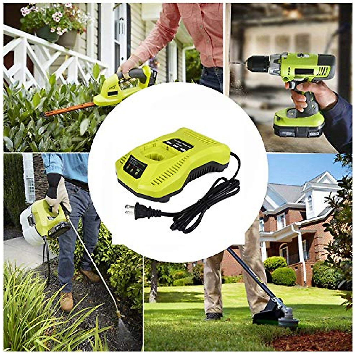 Swidan P117 18Volt Battery Charger for Ryobi One+ Plus P100 P108 P104 Lithium&Ni-cad Ni-Mh 12V MAX and 18V MAX Battery