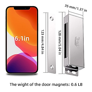 Jiayi Magnetic Cabinet Door Catches Heavy Duty Magnetic Door Latch 110lbs Large Cabinet Magnets Latches Stainless Steel Magnetic Door Catch for Heavy Door Closing Cupboard Door Closure Magnet