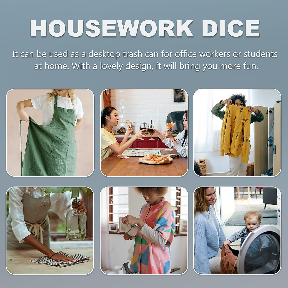 NUOBESTY 1 Set of Novelty Dice Game Dice Housework Dice Dice for Couple