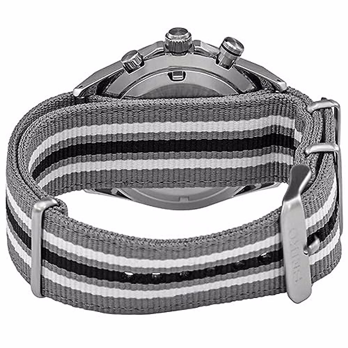 SEIKO Sport Watch SSB401P1, White, Nylon Strap