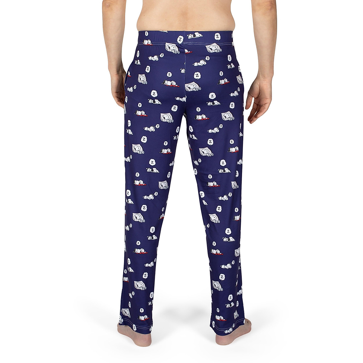 BRIEF INSANITY Snoopy Unisex Lounge Pajama Pants - Comfy, Loose-Fit, Ultra-Soft - Snoopy Lazy Days Sleep Bottoms (Medium)