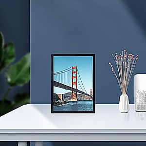 OMISHE 6x9 Picture Frame Black for Wall Hanging or Tabletop, 6 x 9 Frame Wall Mounting Horizontally or Vertically, 6 by 9 Wall Gallery Photo Frame, Black