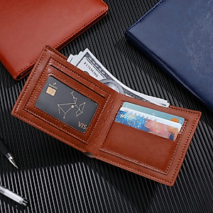 To My Son Gift Leather Wallet Engraved Personalized Leather Wallet Birthday Gifts,Graduation Gift from Mom,Christmas Gift to Son Customized Gift(never feel son)