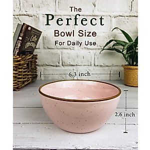 Mora Ceramic Dinner Plates, Salad Plates, Cereal Bowls Bundle. Microwave, Oven and Dishwasher Safe, Scratch Resistant, Modern Dinnerware - Assorted Colors