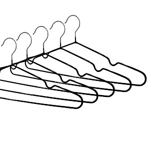 LIYZWJY Metal Hanger with Rubber Coated,Non-Slip,Clothes Hangers, Coat Hanger, Shirt Coat Hanger (Black, 30)