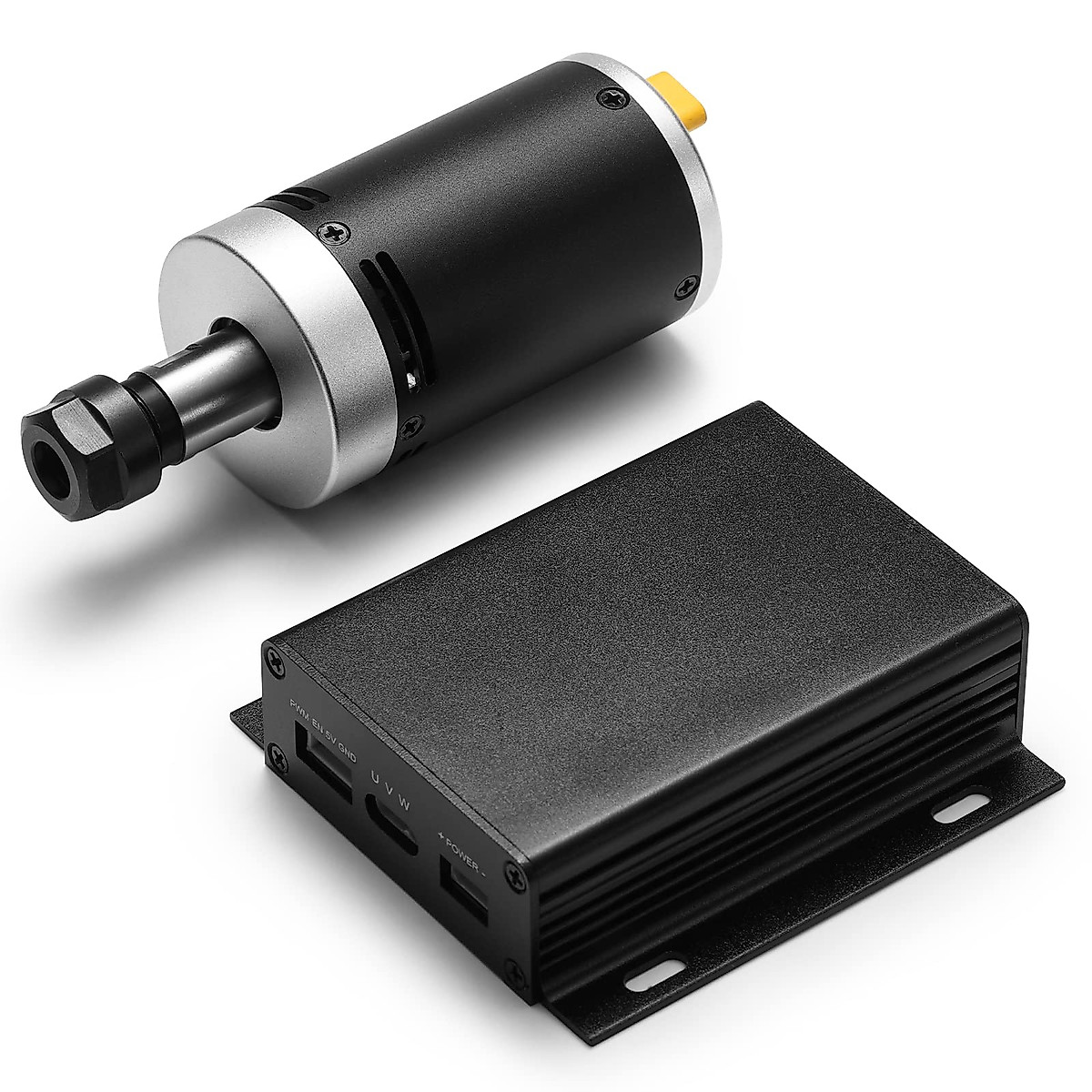 Genmitsu CNC Brushless Motor DC Spindle Kit 24V 12000rpm with Drive Board & Collet Holder Installed, Perfect for 3018 Series CNC Machine