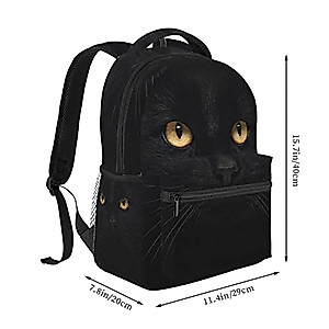 Qurdtt Cat Pattern Backpack School Bag Students Bookbag Travel Daypack for Boys Girls Teens
