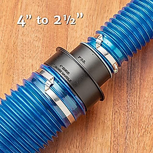 Dust Right Stacking Dust Port Adapter Set (3-Piece) – Interchangeable Vacuum Adapter for Dust Collection Hose & Tools – Glass Reinforced Polypropylene Dust Collectors for Woodworking