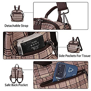 Backpack Purse for Women, Small Faux Leather Convertible Travel Daypack for Girls with Detachable Strap VONXURY