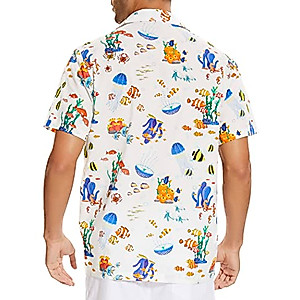 ZAFUL Men's Tropical Hawaiian Print Shirt Short Sleeve Relax Fit Vintage Button Down Shirts