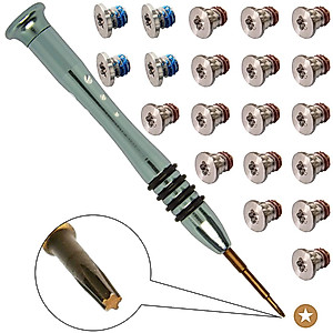 2 Sets Replacement Screws with Screwdriver for MacBook Pro 13 or 15 inch Retina Display A1398 A1425 A1502 2012-2015, Bottom Case Cover P5 Pentalobe Repair Tool Kit Laptop PC Computer