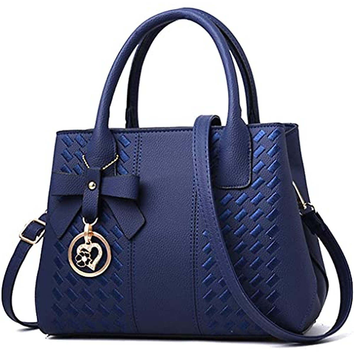 S.G Purses and Handbags for Women Fashion Ladies PU Leather Top Handle Satchel Shoulder Tote Bags (BLUE)