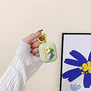 Airpods Pro Case, YohokGo Airpods Accessories Cute Flower Protective Cover Cases Lightweight Portable & Shockproof Gifts for Girls,Compatible with Airpods Pro Charging Case