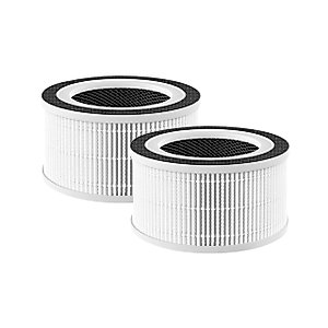 Nispira 3-in-1 True HEPA Filter + Carbon Compatible with AFLOIA FILLO, HALO, MOOKA Allo Air Purifier, Honati, Miroco, Vanaheim and Saki Air Purifier, 2 Packs