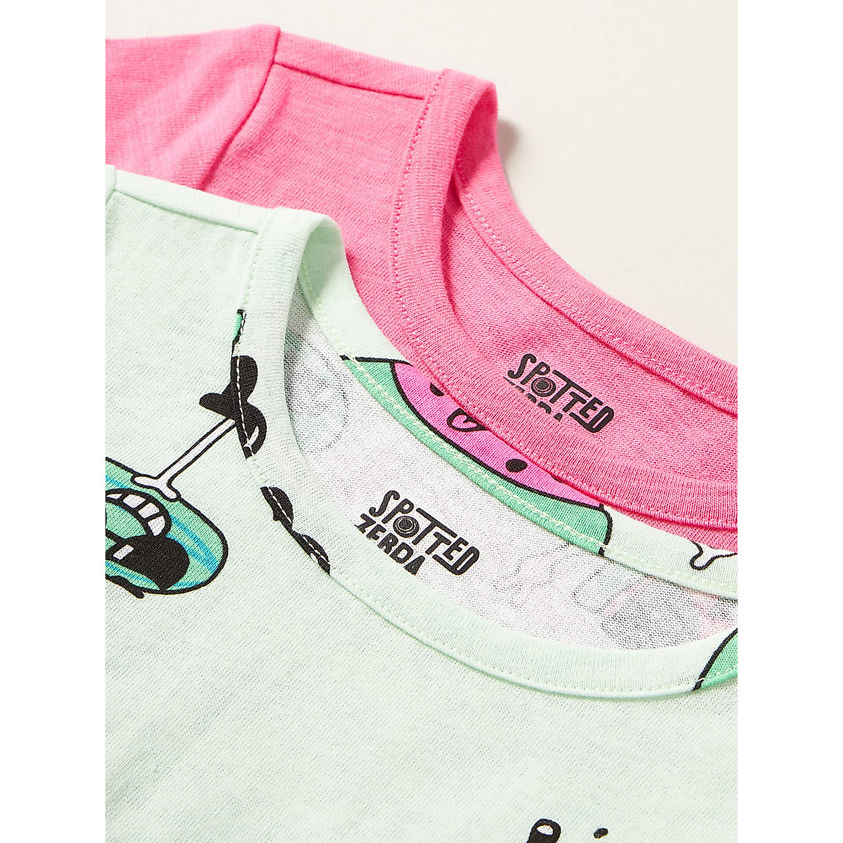 Amazon Essentials Toddler Girls' Knit Short-Sleeve Cinch-Waist Dresses (Previously Spotted Zebra), Pack of 2, Pink Watermelon, 4T