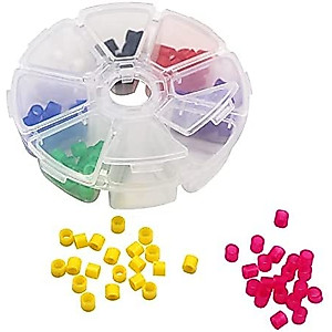 TEPTOARCH 160pcs/box Dental Coloring Code Ring Identification Circle Instrument Autoclavable Plastic Orthodontic Tools