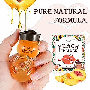 Lip Mask, Lip Sleeping Mask Lip Scrubs Exfoliator Moisturizer Repairs Dry Lips Treatment Peach Moisture Lip Care Scrub