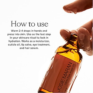 Josie Maran Pure Argan Oil - Hydrating Argan Oil for Hair, Skin & Nails - Everyday Oil Made With Vitamin E + Essential Fatty Acids for Dry Skin - Improves Elasticity & Smoothes Fine Lines (1.7 oz)