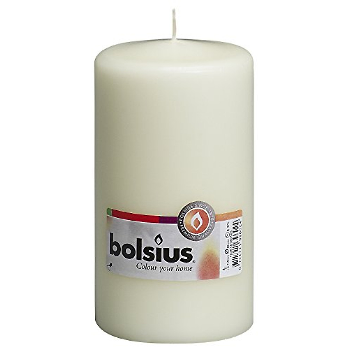 Bolsius Pillar Candle Regular, Ivory 80 mm Width