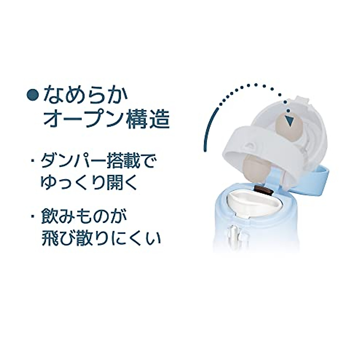 Thermos JOH-500 LB Vacuum Insulated Portable Mug, 16.9 fl oz (500 ml), Light Blue