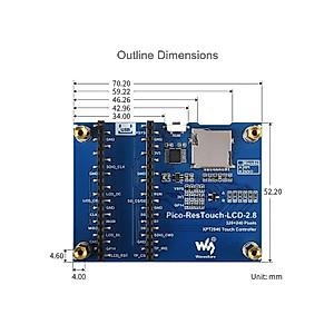 Waveshare 2.8inch Touch Display Compatible with Raspberry Pi Pico