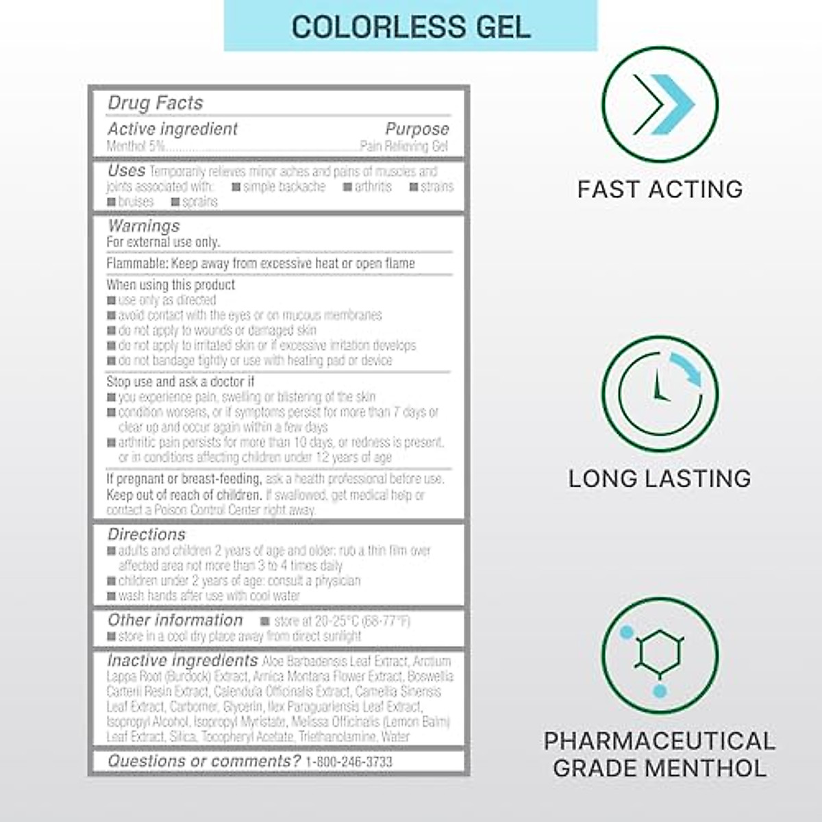 Biofreeze Professional Gel Pain Relief, Knee & Lower Back Pain Relief, Arthritis Pain Reliever, Sore Muscle Relief, Neck Pain Relief, Cooling Joint Pain Relief, Colorless Menthol Gel 4 Fl Oz