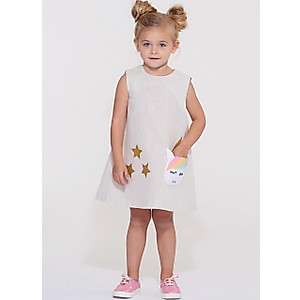 New Look Children's Novelty Dress Sewing Pattern Packet, Design Code S9365, Sizes 3-4-5-6-7-8, Multicolor