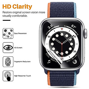 LK [8 Pack Apple Watch 40mm Screen Protector Compatible for Apple Watch Series 6/5 / SE 2 / SE 40mm Series 7 41mm, Self-Healing TPU Material, Scratch-Resistant, Bubble-Free, Ultra-Thin Film, Clear