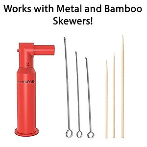 Kabob Maker for Skewers, BBQ, Grilling, Camping, Outdoors, Tailgating and Kitchen Patio Barbecue