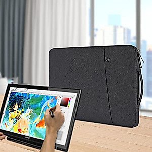 Drawing Tablet Sleeve Waterproof Protective Bag for Wacom Cintiq 16/Cintiq Pro 16 17/Intuos Pro PTH860 PTH860P Large,Huion KAMVAS Pro 16/GAOMON PD1560 PD1561 Graphics Drawing Tablet Case Holder, Black
