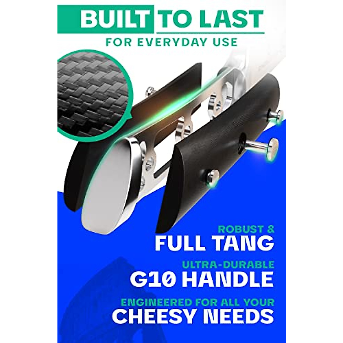 Dalstrong Charcuterie & Cheese Knife Set - 4-Piece - Gladiator Series Elite - Mini Cleaver, Serrated, Round-Tip, Forked Cheese Knives, G10 Garolite Handle, Sheath, NSF Certified