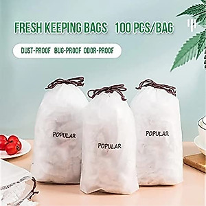 Glorihoby Fresh Keeping Bags, Reusable Fresh Keeping Bags, Elastic Fresh Keeping Bags, Universal Fresh Keeping Bags Food Covers for Fruit Leftover Meal Prep (2 bag)