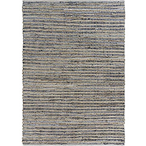 Lr Home Denim Woven Area Rug, 3' x 5', Blue/Cream (LR99133-DEB3050)