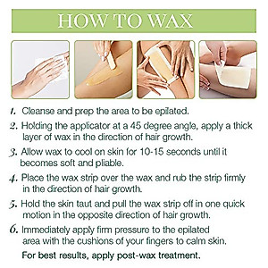 Clean + Easy Pot Wax Mini Kit With Deluxe Warmer, Original Formula Wax, Muslin Strips, Waxing Accessories, (120 V)