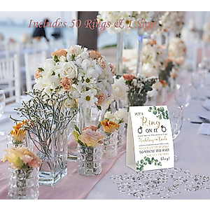 Put a Ring On It,Don't Say Bride or Wedding Game,Bridal Shower Games 50 Guests,Greenery Eucalyptus Bridal Shower,Engagement Party,Bachelorette Decorations for Party,Bridal Shower Favors-L1