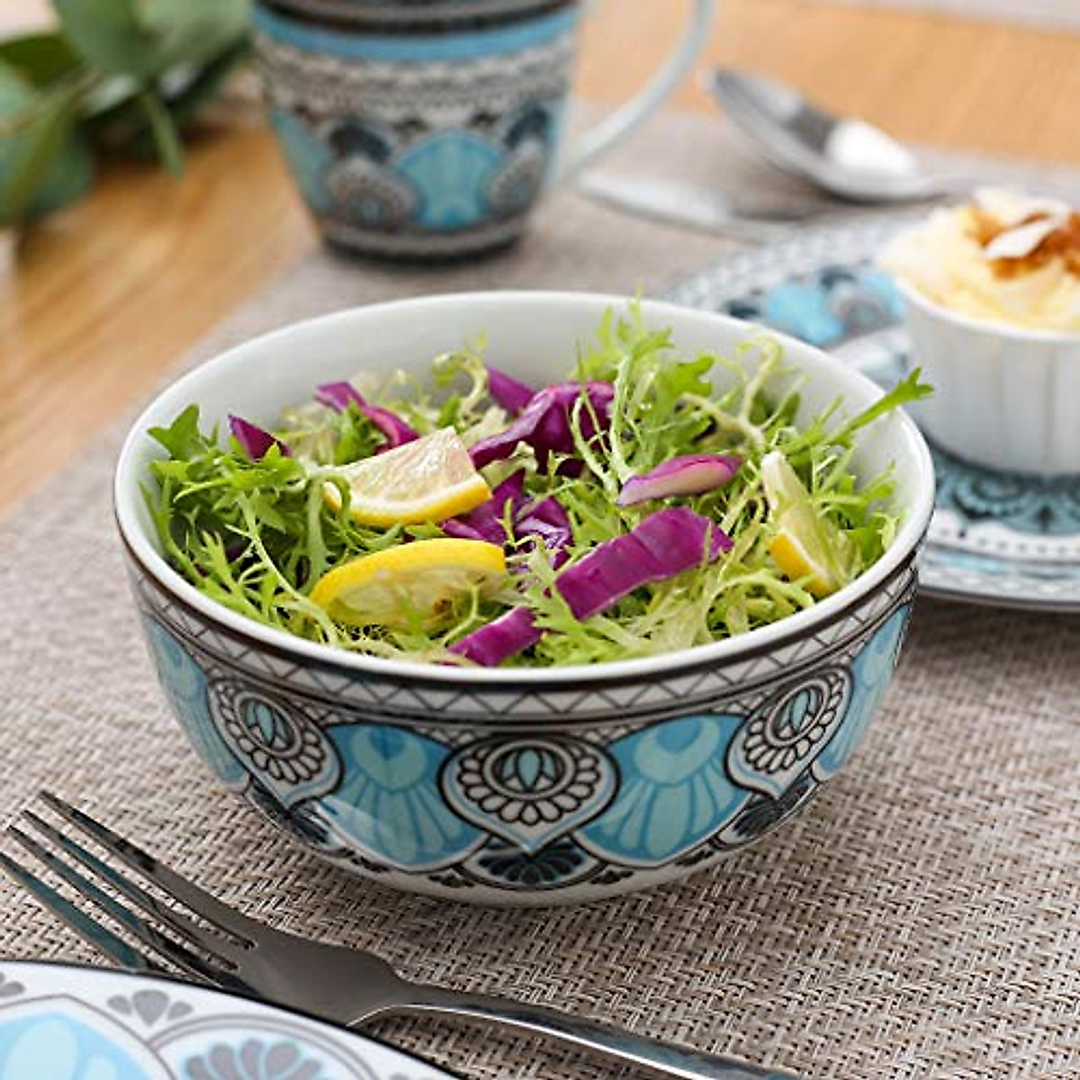 TBGFPO 32-Piece Ceramic Porcelain Dinner Plate Tableware Set with Dinner Plate,Dessert Plate,Cereal Bowl,380ml Mug Set