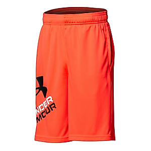 Under Armour boys Prototype 2.0 Logo Shorts , Beta (628)/Black , Youth X-Large