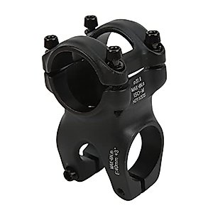 Demeras Bike Stem Riser, Bike Handlebar Stem Aluminum Alloy Hollow Design Wear Resistant Black for Mountain Bike for Road Bike