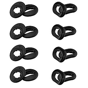 8 Pairs Galaxy Buds Live Silicone Ear Tips Ear Adapter Wing Tips Replacement Earbuds Tips Compatible with Samsung Galaxy Buds Live Accessories Rubber Earbuds Tips Black
